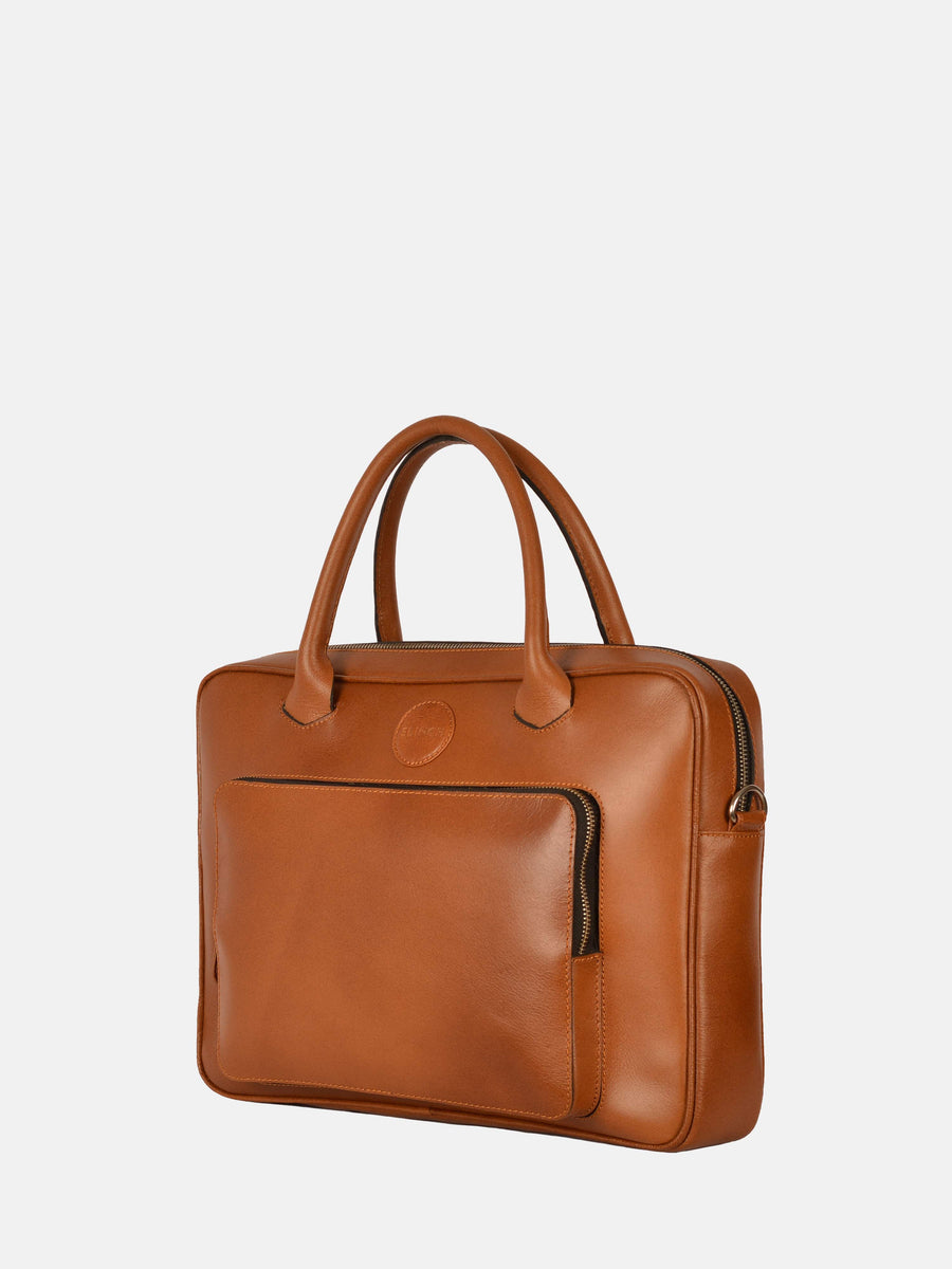 Leather Laptop Bag - Tan – SLINCH
